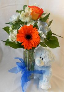 Blue Cuddles (FA13-03) Bear Included - Bunches Flower Co.