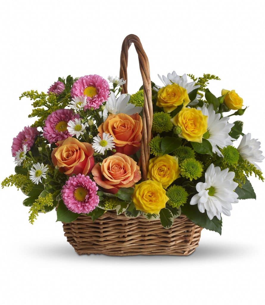 Sweet Tranquility Basket (T213-2A) - Bunches Flower Co.